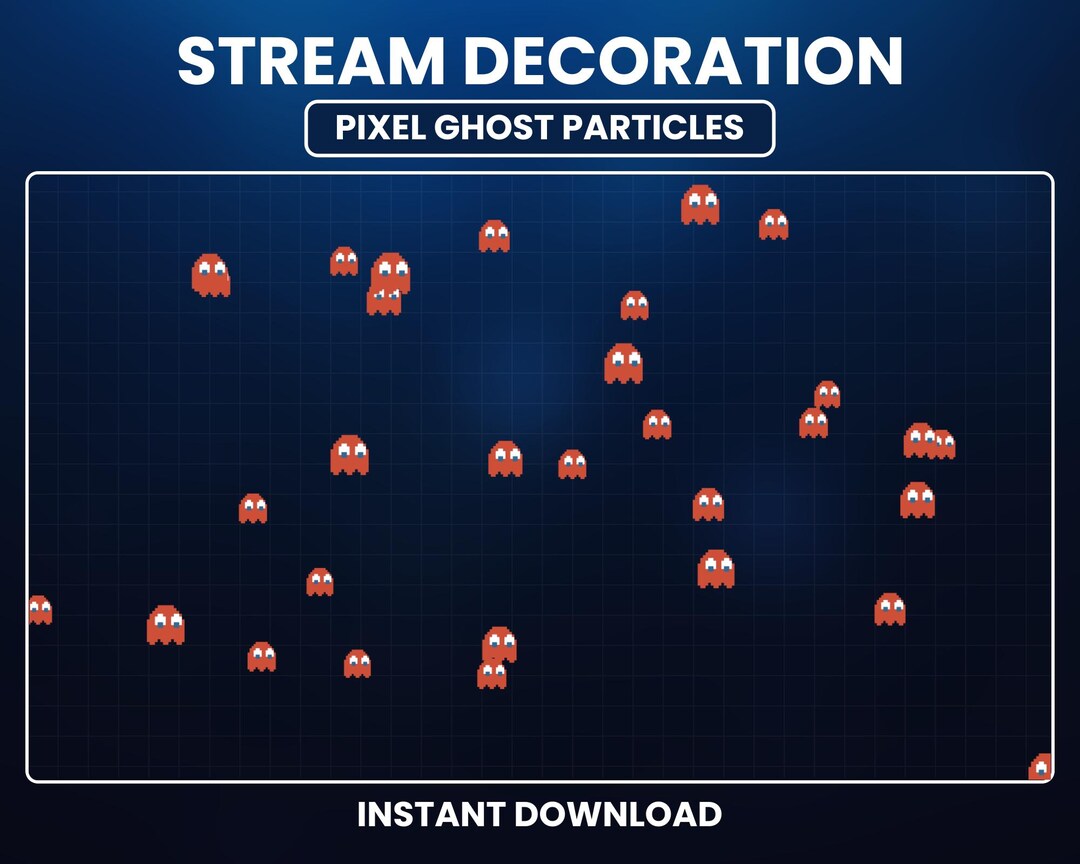 Animated Ghost Twitch Overlay, Pixel Ghost Overlay, Hearts Stream ...