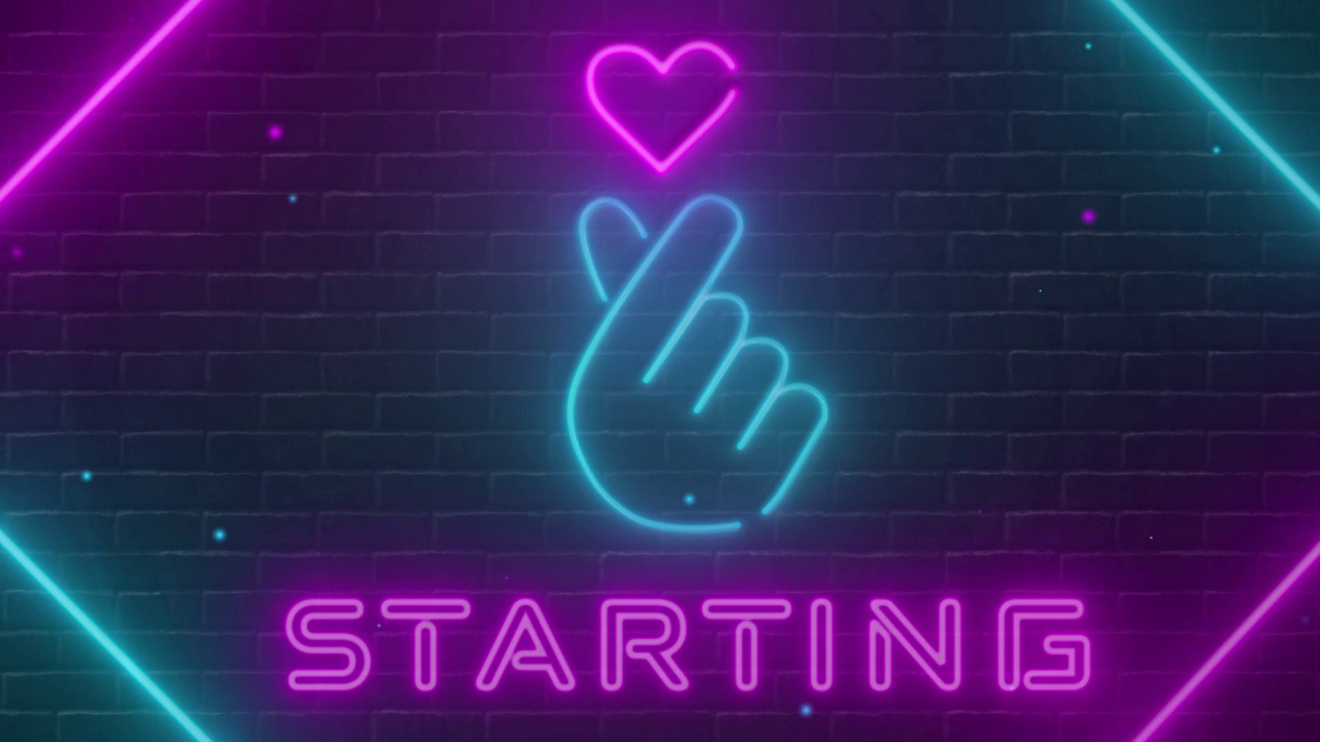 Neon Blue and Pink Love Animated Overlays, Valentine Theme Streaming ...