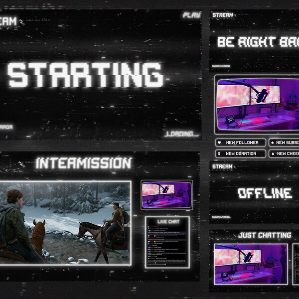 Twitch Overlay Retro - Etsy