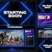 Animated Black & White Twitch Overlay Package, Dark Theme Stream ...