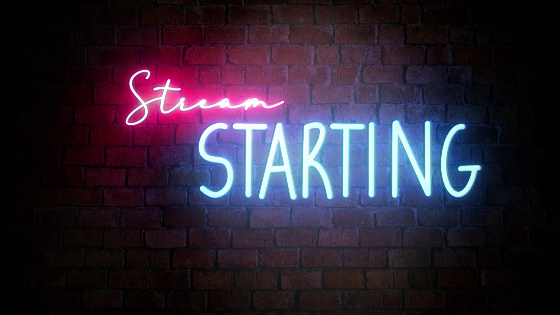 Twitch Neon Animated Overlay, Blue and Pink Neon Stream Overlay, Stream ...