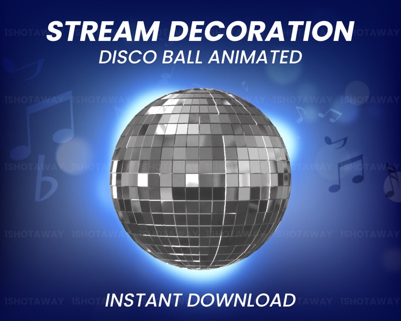 Stream Decoration Disco Ball Animated, Disco Ball Twitch Overlay, Party ...