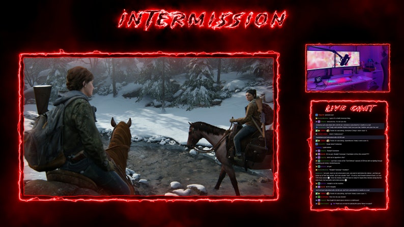 Horror Twitch Animated Overlay, Red & Black Stream Overlay, Spooky ...