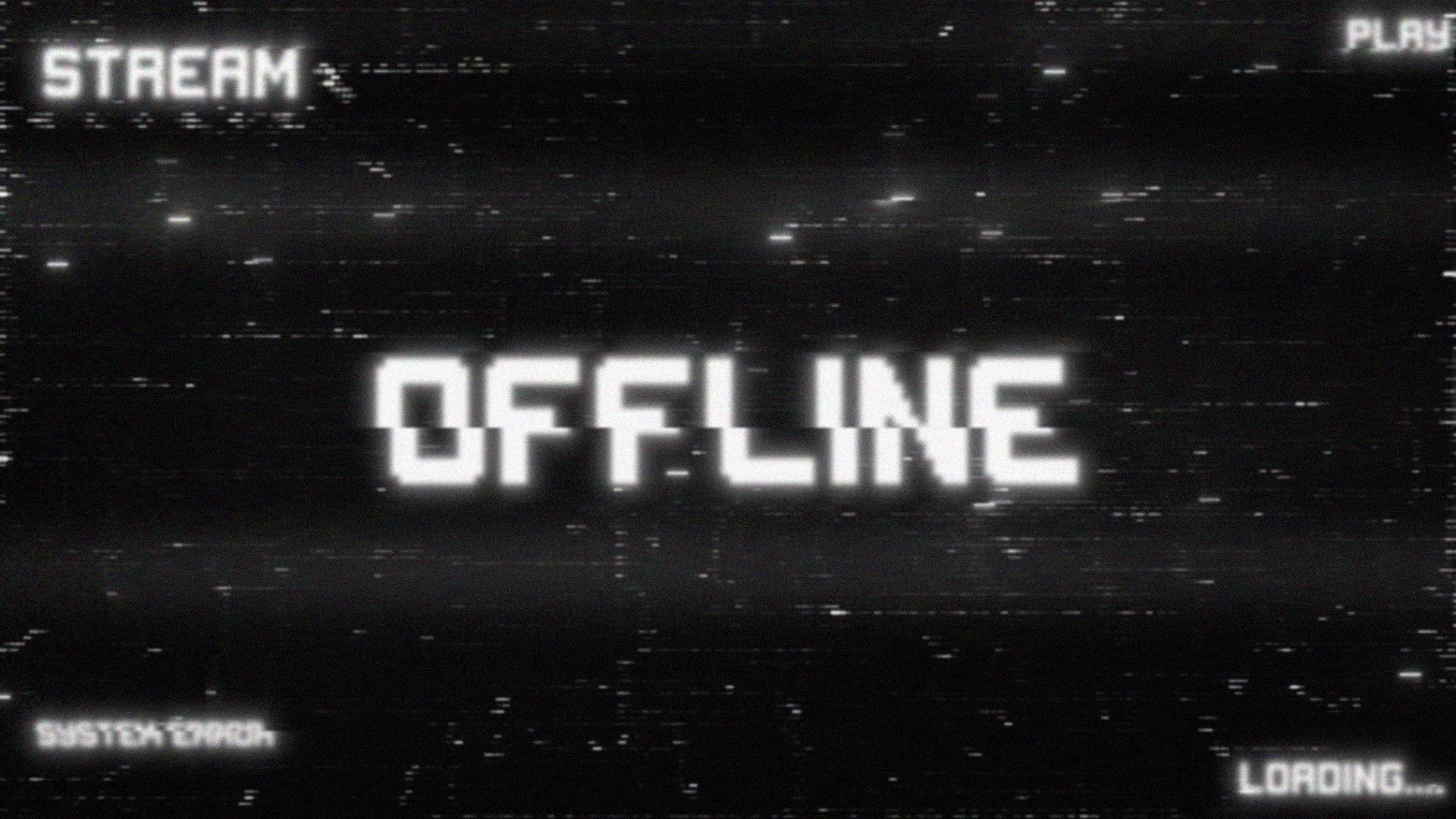 Retro Black Animated Twitch Overlay, Minimalistic Stream Overlay Pack ...