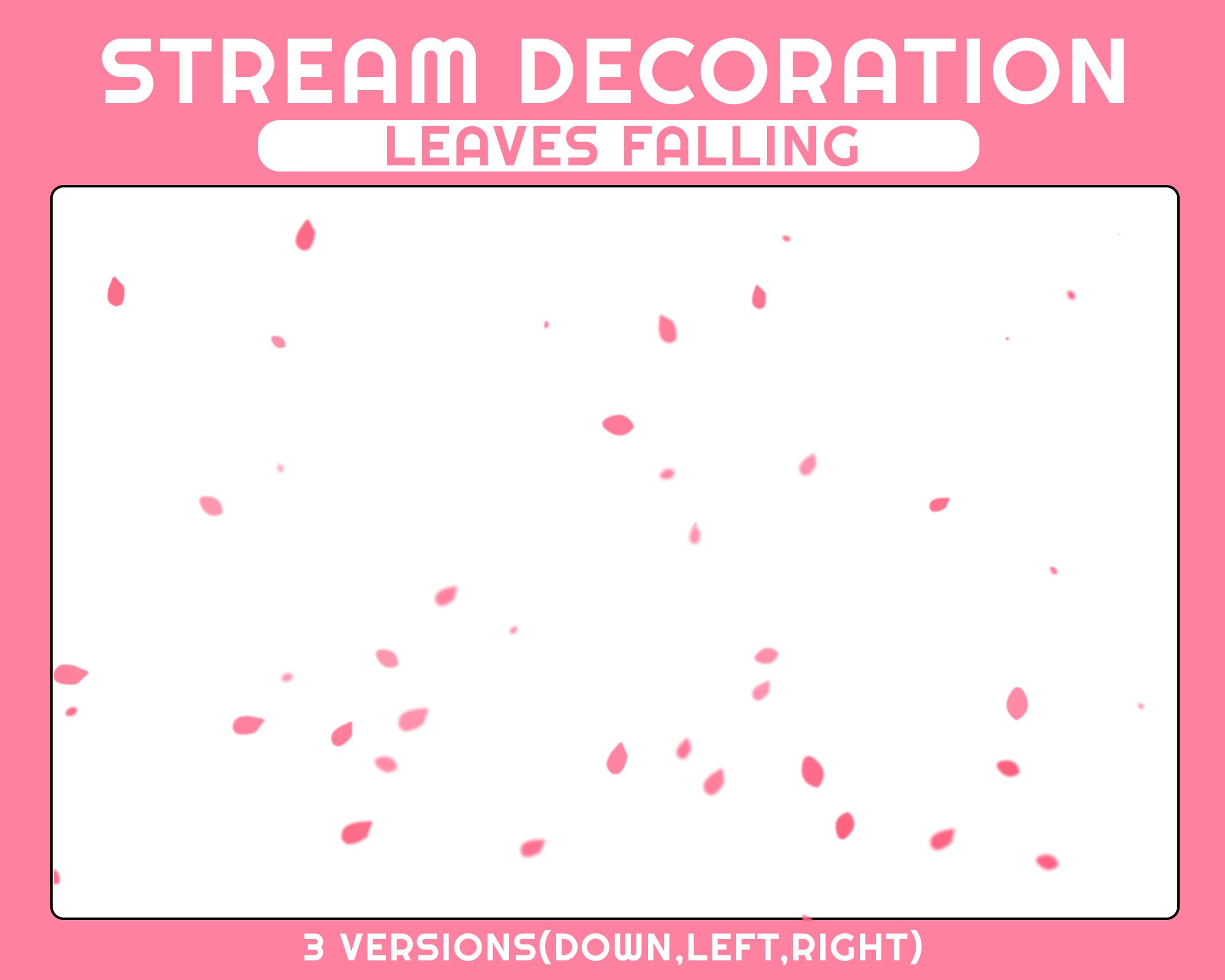 Animated Stream Decoration Leaves Falling, Pink Leaves Falling, Sakura ...