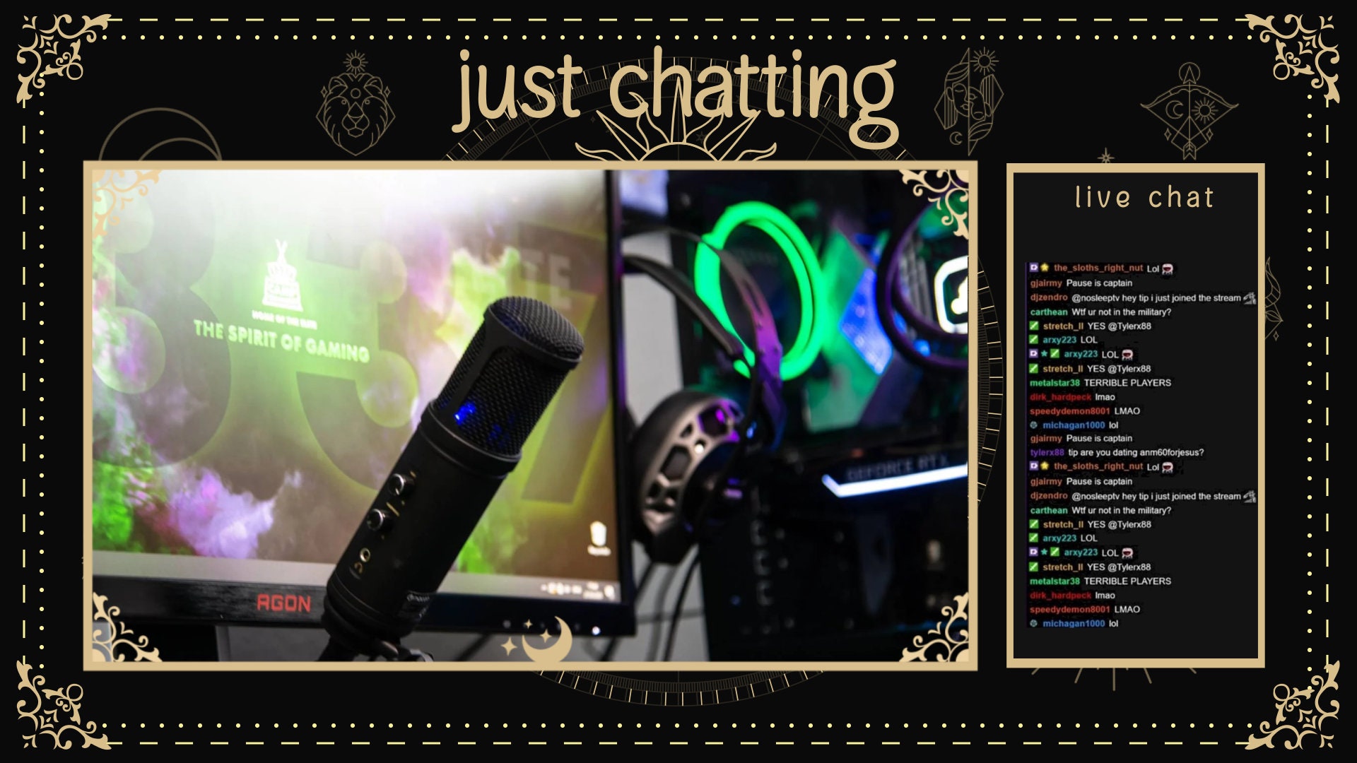 Twitch Animated Overlay Astrology Theme, Moon Stream Overlays ...