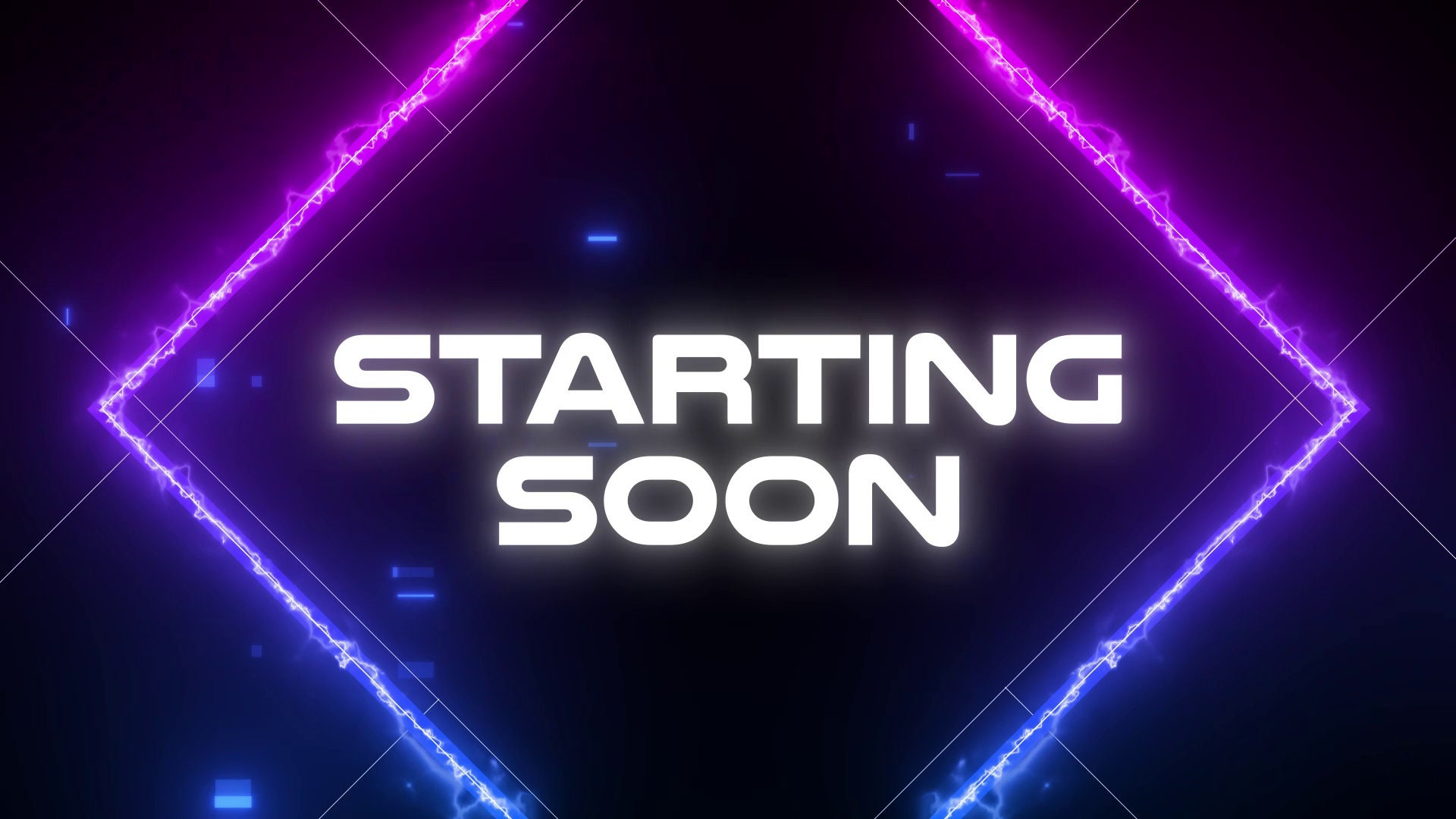 Neon Blue and Pink Gradient Animated Overlays Glowing Theme Streaming ...