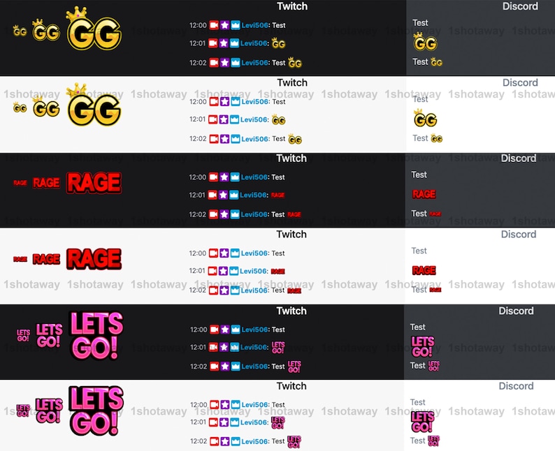 Twitch Text Emotes 6 Emotes Starter Pack Twitch, Discord, Youtube - Etsy