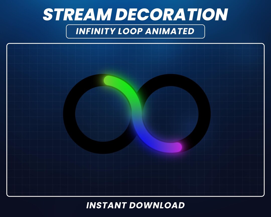 Animated Infinity Loop Twitch Overlay, Music Stream Overlay, Infinity Loop Animation - Etsy