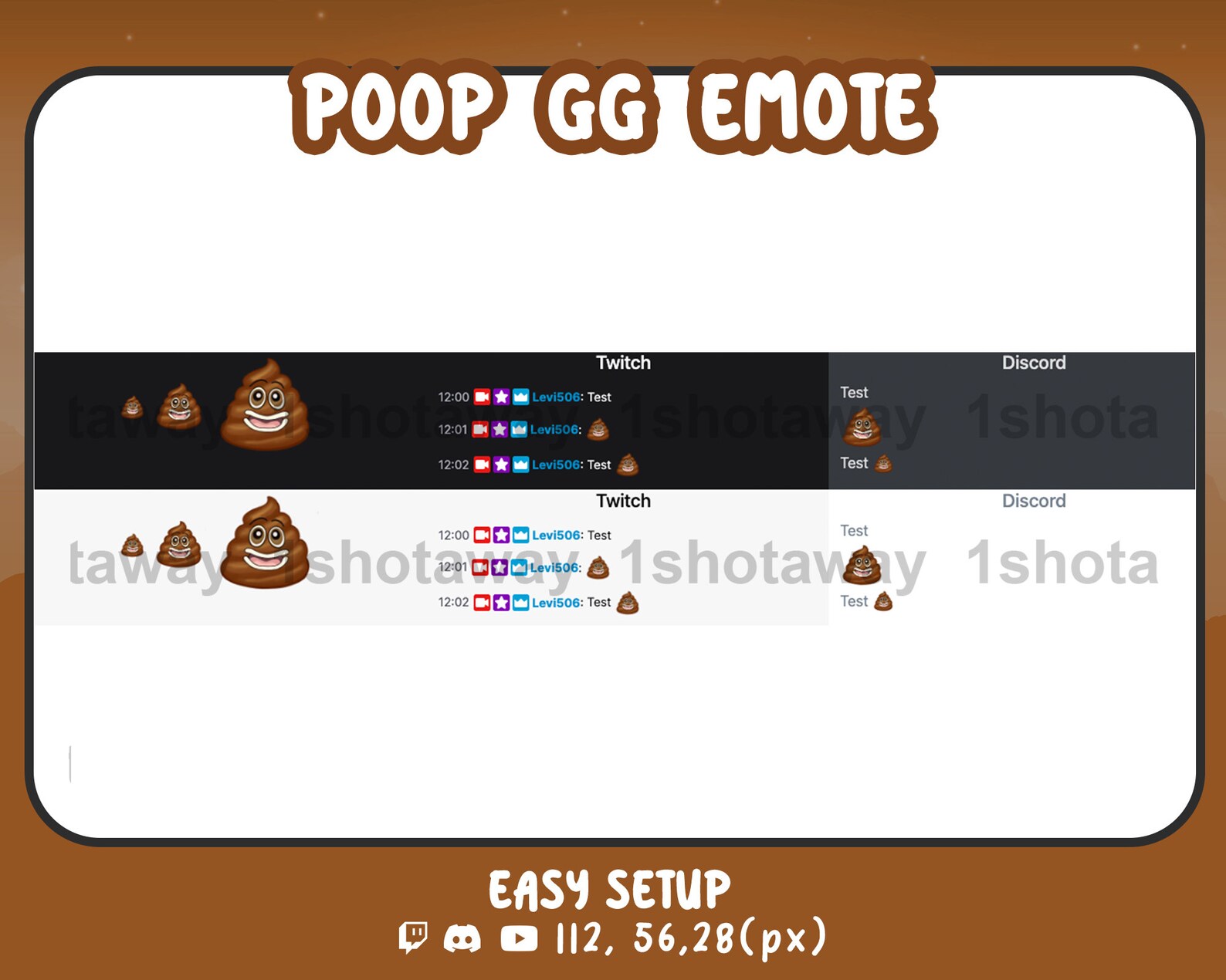 Poop Emoji, Twitch Poop Emotes, Poop Stream Emote, Poop Emote for ...