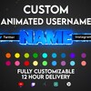Twitch Custom Animated Username With Socials, Neon Custom Name, TIK TOK ...