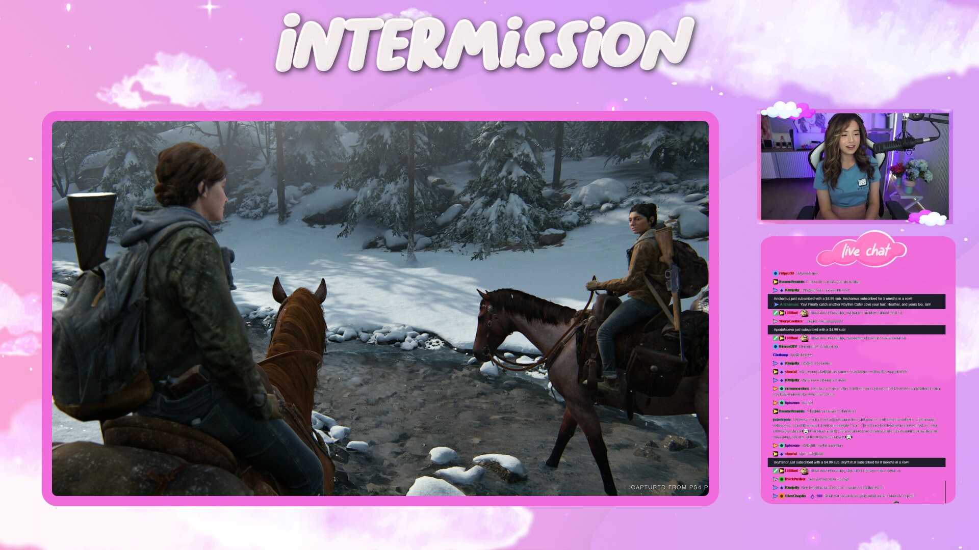 Clouds Animated Stream Overlay Package for Twitch, Cute Pink Purple ...