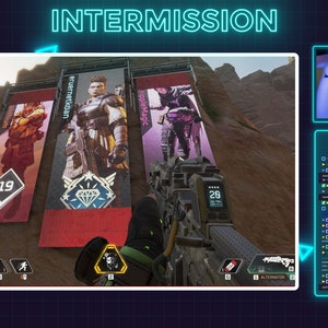 Neon Animated Twitch Overlays, Black and Cyan Glowing Stream Overlays ...