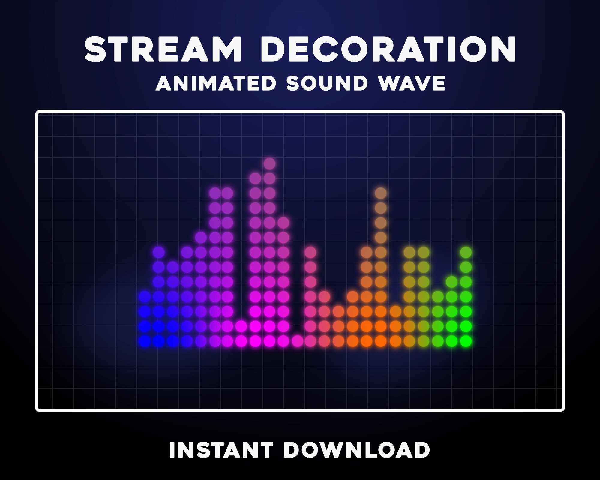 Animated Sound Wave Stream Decoration, Music Overlay Twitch, Twitch ...