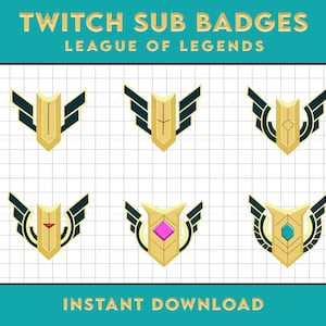 Twitch Sub Badges League of Legends, League of Legends Badges, League ...