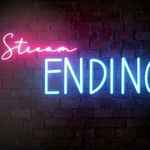 Twitch Neon Animated Overlay, Blue and Pink Neon Stream Overlay, Stream ...