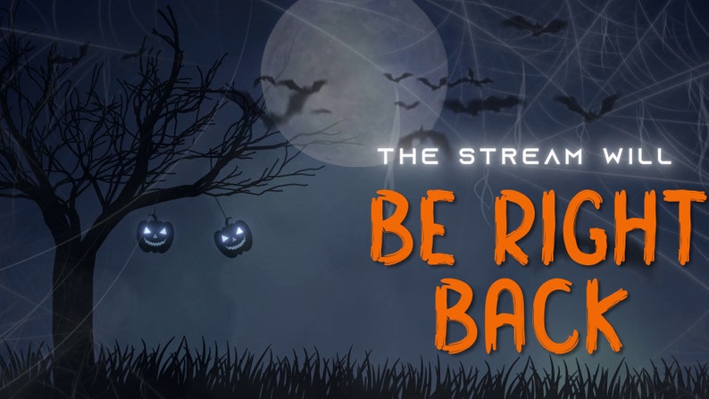 Twitch Halloween Animated Overlay, Black Spooky Stream Overlay ...