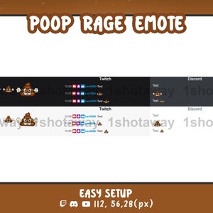 Poop Emoji, Twitch Poop Emotes, Poop Stream Emote, Poop Emote for ...