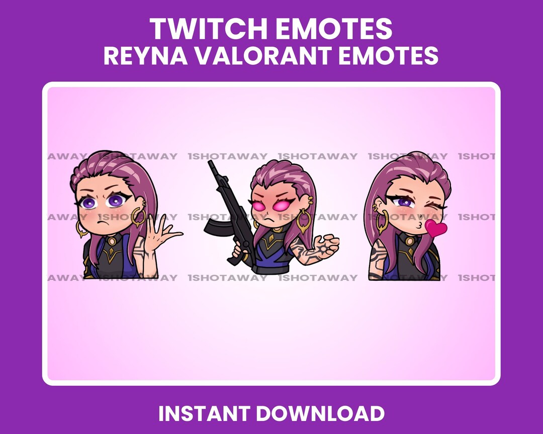 Reyna Valorant Cute Emotes, Reyna Valorant Twitch Emotes, Valorant ...