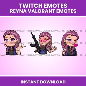 Reyna Valorant Cute Emotes, Reyna Valorant Twitch Emotes, Valorant ...