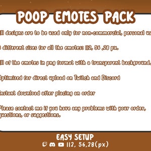 Poop Emoji, Twitch Poop Emotes, Poop Stream Emote, Poop Emote for ...