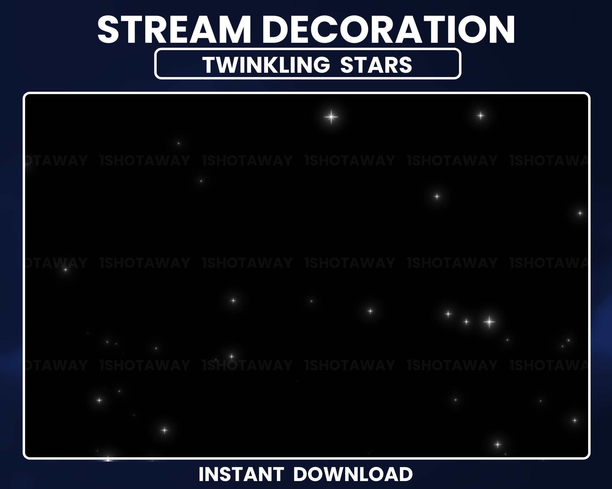 Animated Twinkling Stars Stream Decoration Glowing White - Etsy