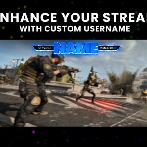 Twitch Custom Animated Username With Socials, Neon Custom Name, TIK TOK ...