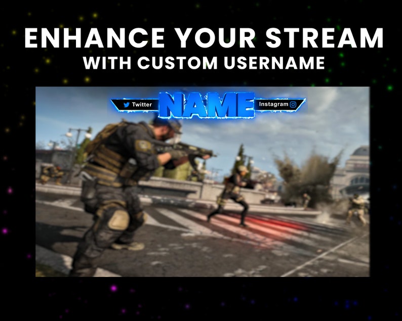 Twitch Custom Animated Username With Socials, Neon Custom Name, TIK TOK ...