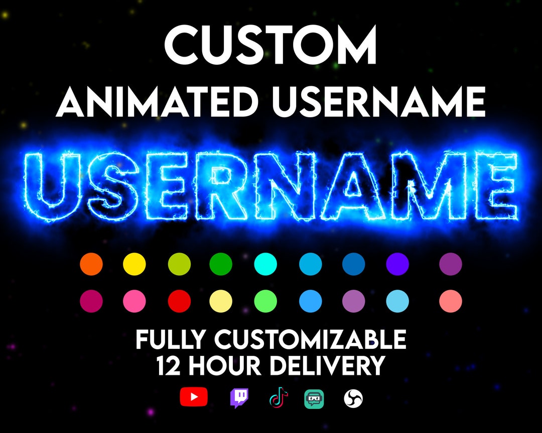 Animated Twitch Overlay Custom Username, Twitch Username Overlay ...