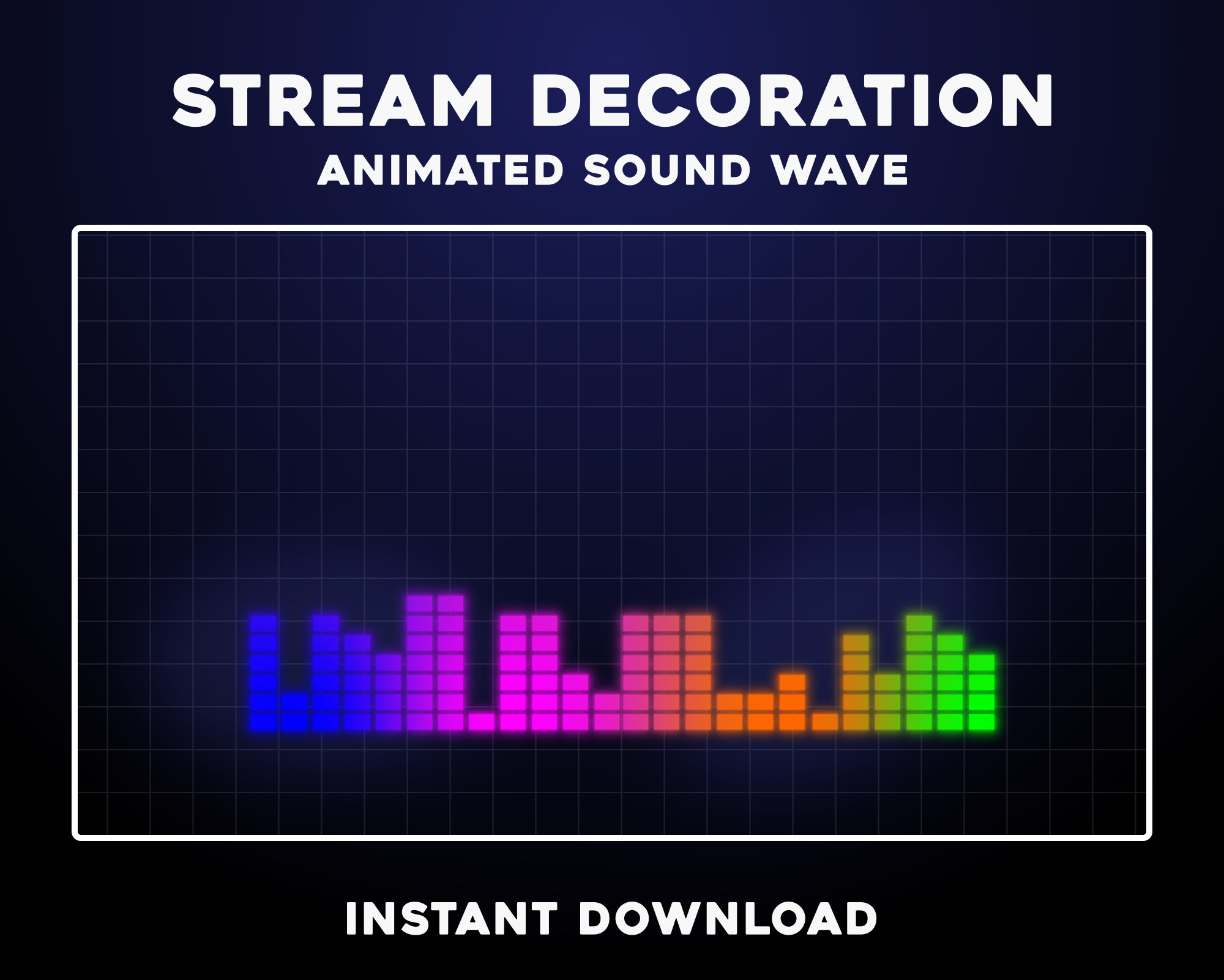 Animated Sound Wave Stream Decoration, Music Overlay Twitch, Twitch ...