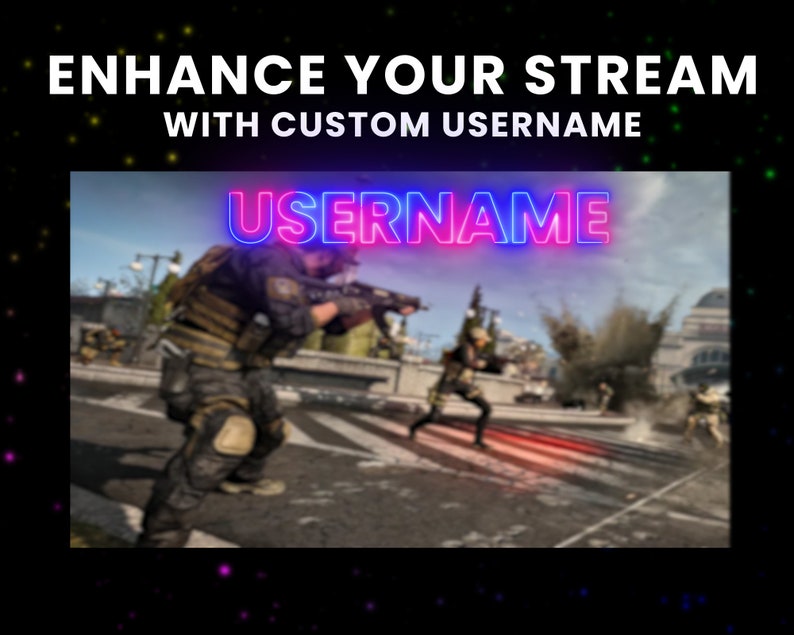 Custom Animated Twitch Name Overlay Streamlabs, Twitch, OBS, TIK TOK ...