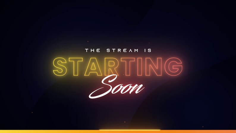 Stream Overlays Animated Neon Yellow Orange Twitch Pack, Clean ...