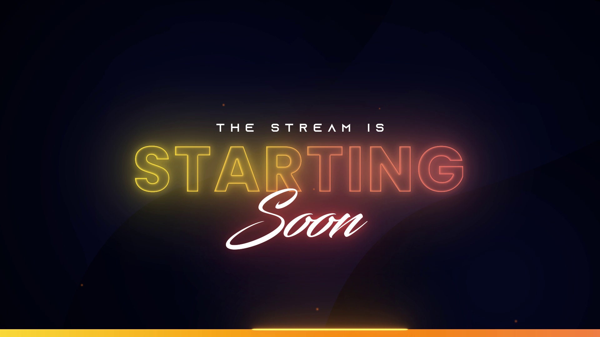 Stream Overlays Animated Neon Yellow Orange Twitch Pack, Clean ...
