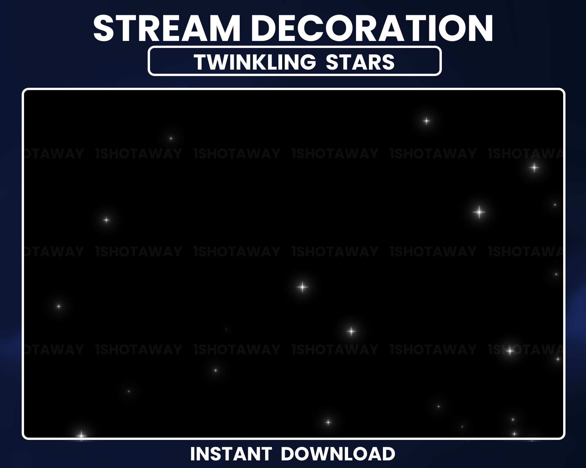 Animated Twinkling Stars Stream Decoration Glowing White - Etsy