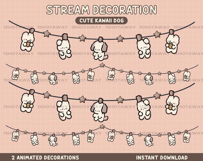 Animated Dog Puppy Pc Room Twitch Stream Overlay, Brb, Ending, Starting ...