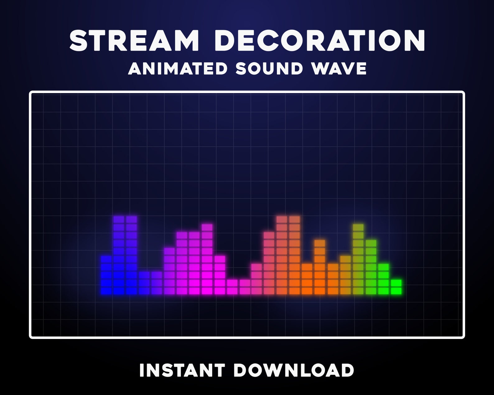 Animated Sound Wave Stream Decoration, Music Overlay Twitch, Twitch ...
