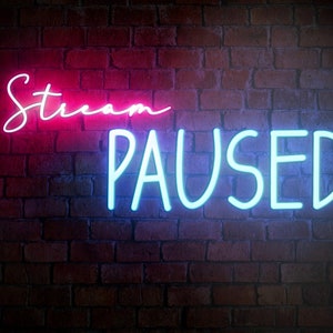 Twitch Neon Animated Overlay, Blue and Pink Neon Stream Overlay, Stream ...