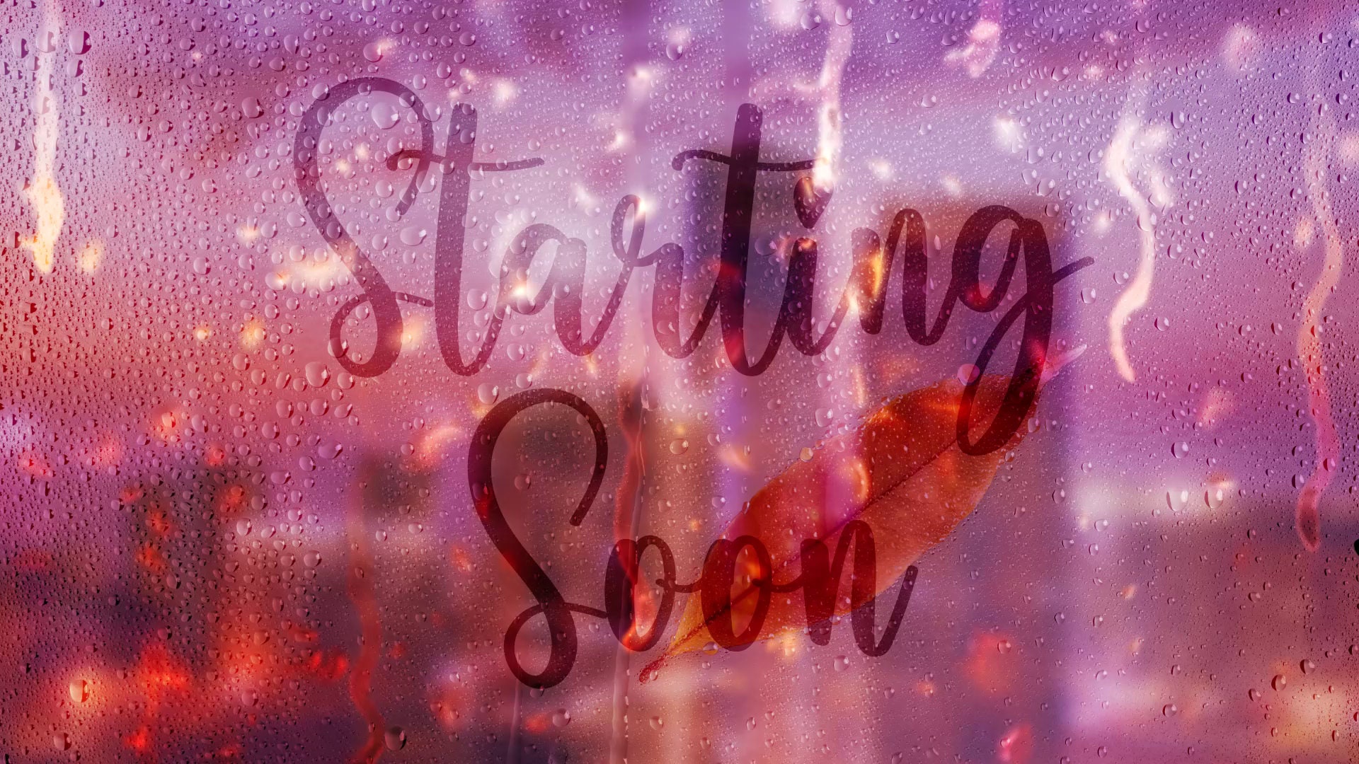 Twitch Animated Rain Overlay, Rainy Text Neon Stream Overlay, Cozy ...