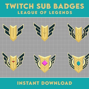 Twitch Sub Badges League of Legends, League of Legends Badges, League ...