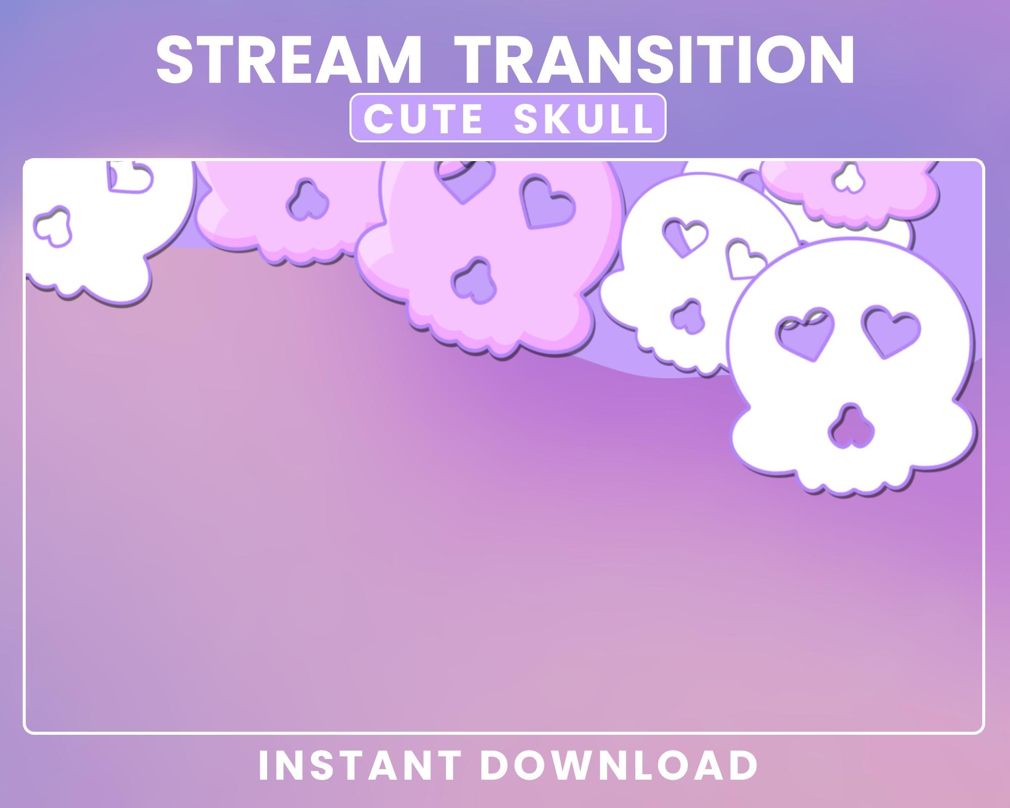 Twitch Stinger Transition, Cute Skull Transition, Animated Stream ...