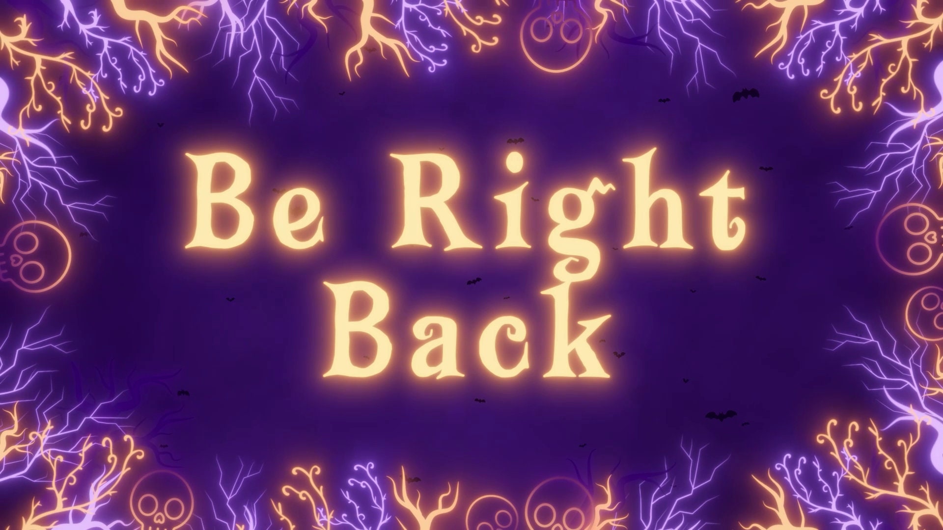 Twitch Halloween Animated Overlay, Purple Spooky Stream Overlay ...