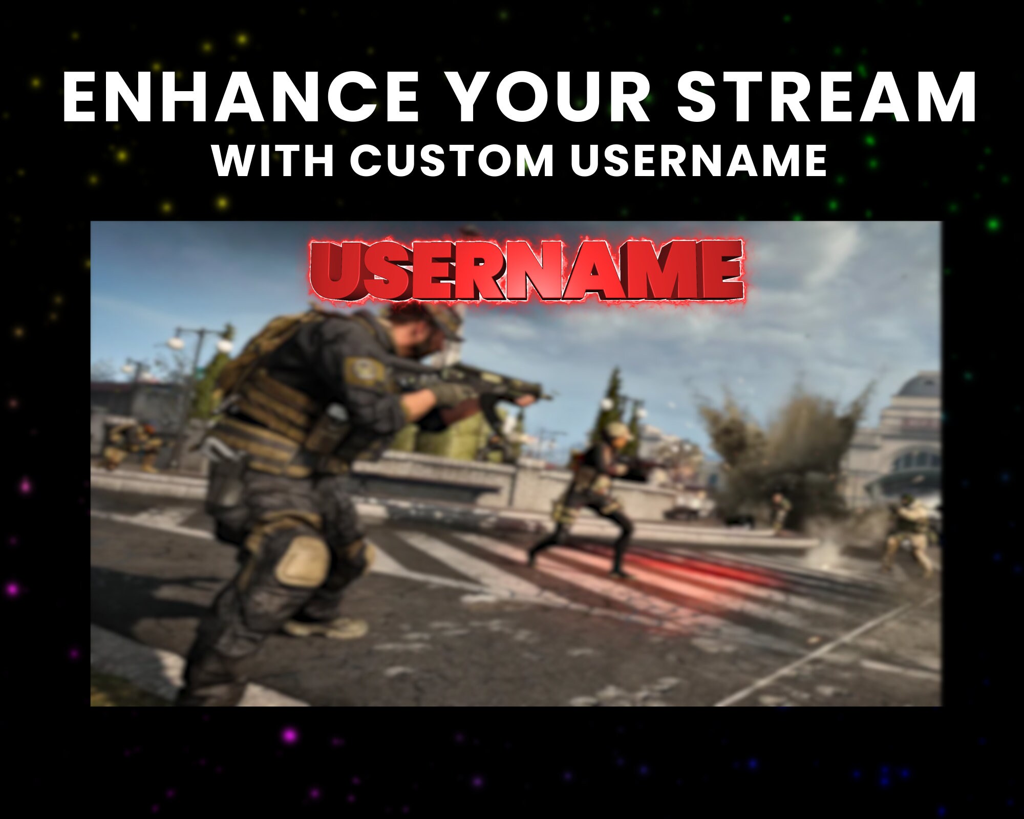 Twitch Overlay Custom Animated Username, Neon Custom Stream Name, Name ...