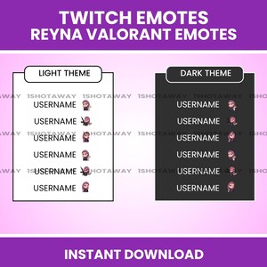 Reyna Valorant Cute Emotes, Reyna Valorant Twitch Emotes, Valorant ...