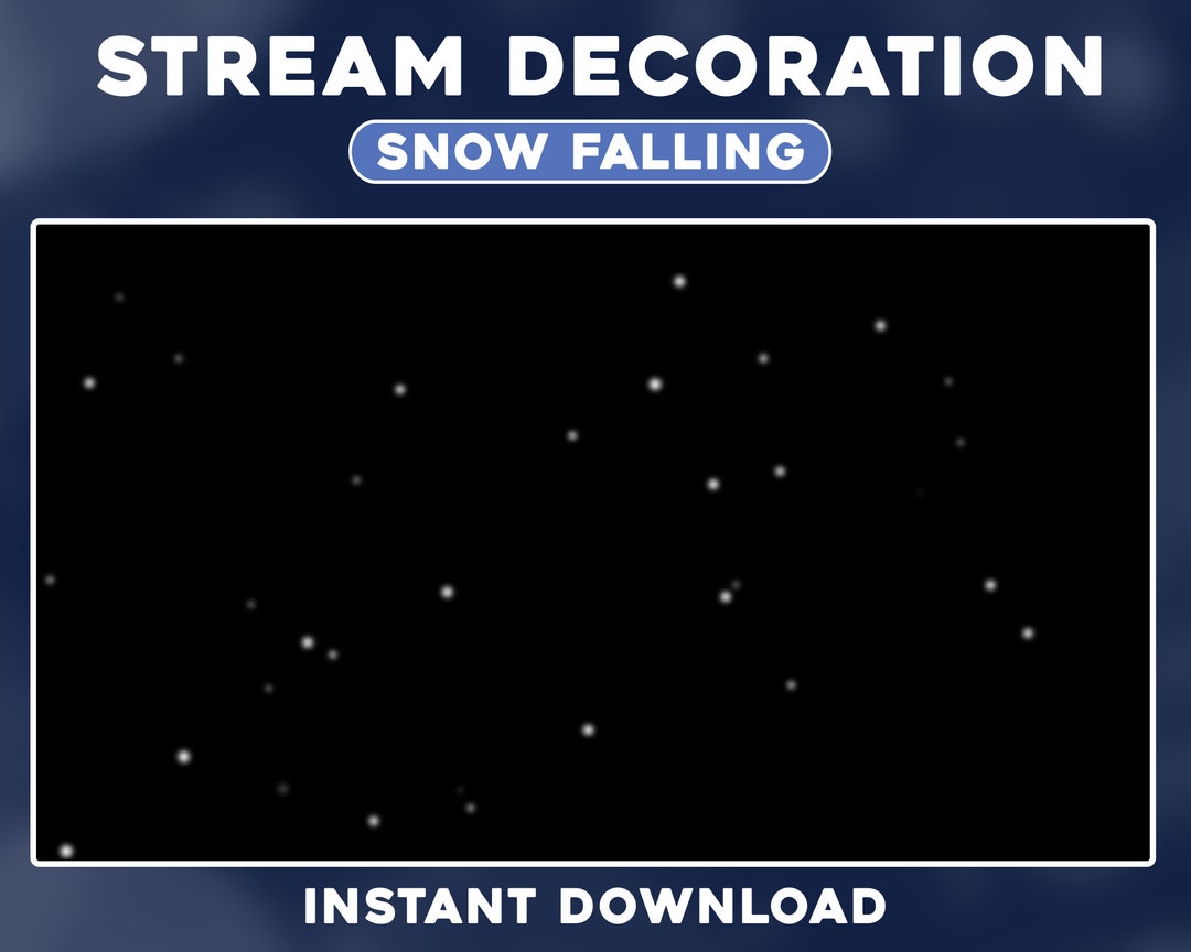 Animated Snowfall Stream Decoration,christmas Twitch Overlay, Snowfall ...