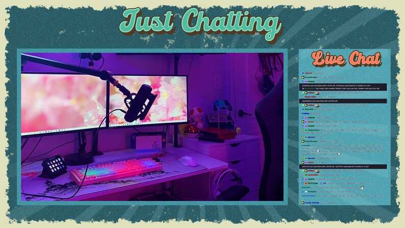 Retro Vintage Animated Stream Overlay Retro Twitch Overlay - Etsy