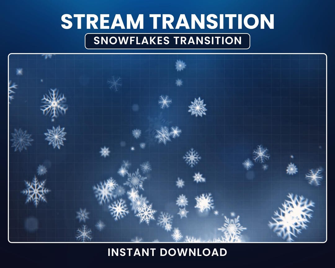 Twitch Stinger Transition, Christmas Snowflakes Transition, Animated ...