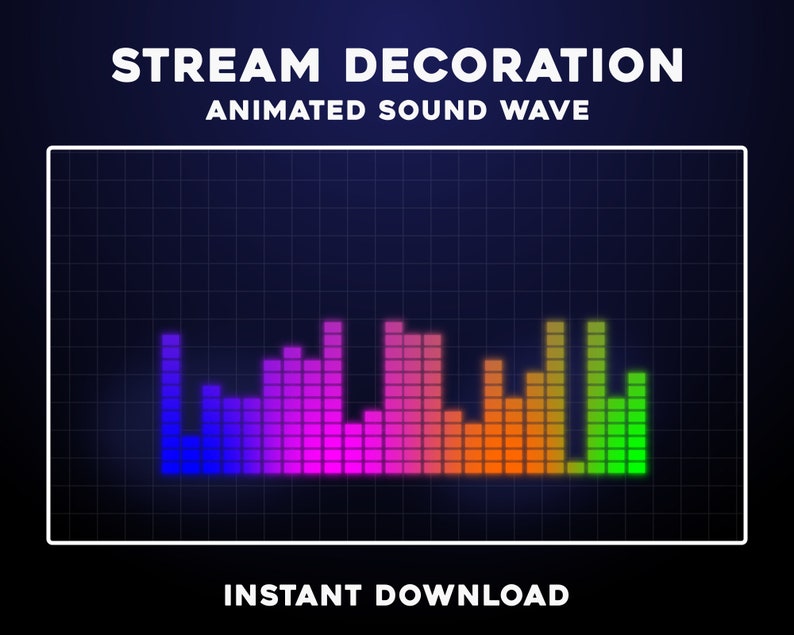 Animated Sound Wave Stream Decoration, Music Overlay Twitch, Twitch ...