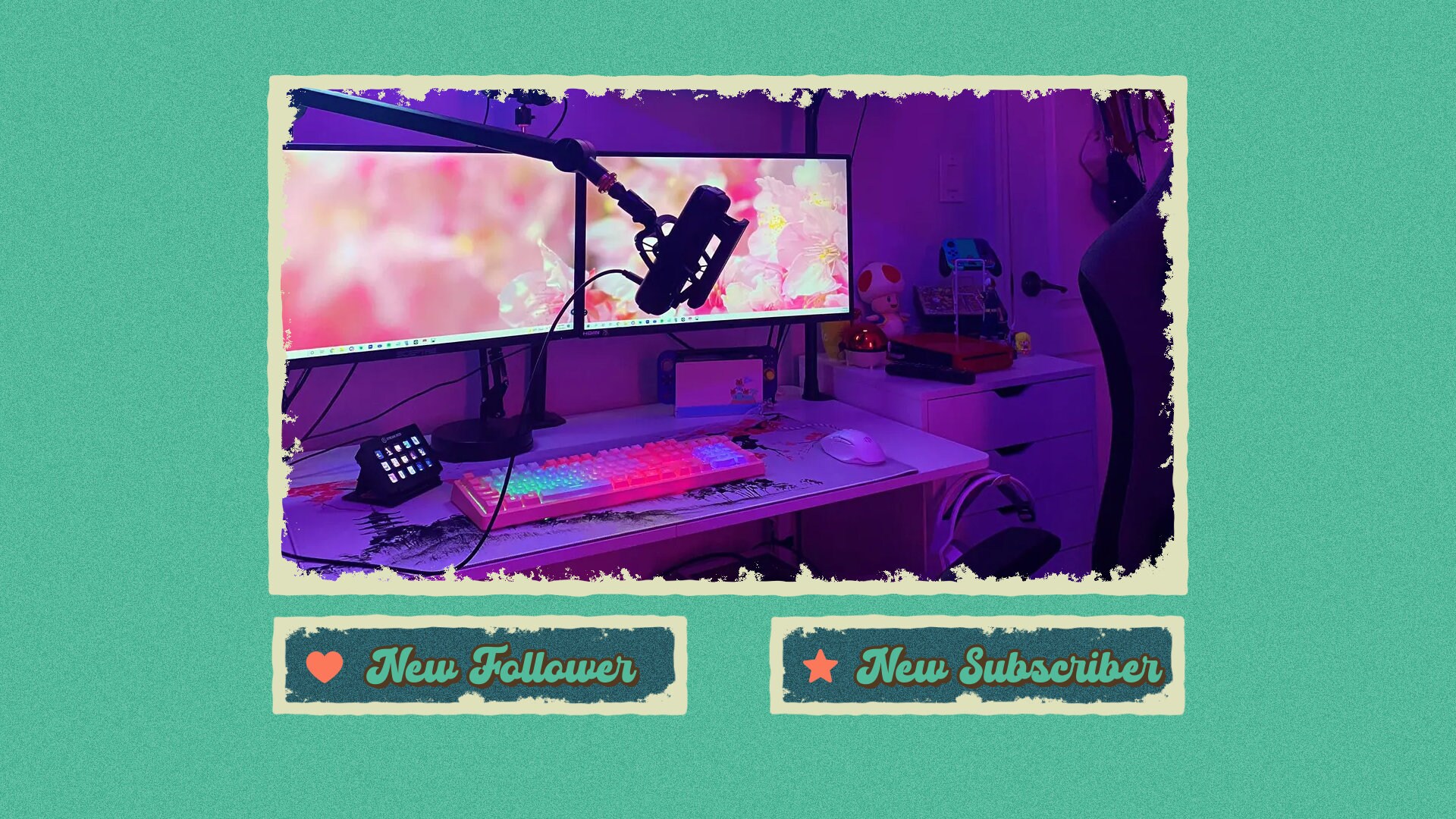 Retro Vintage Animated Stream Overlay Retro Twitch Overlay - Etsy