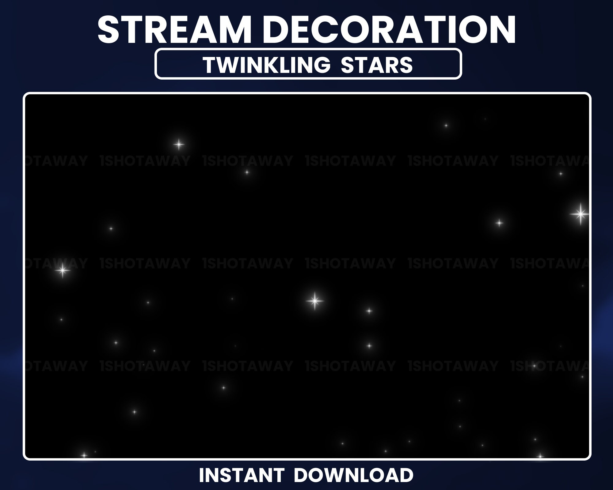 Animated Twinkling Stars Stream Decoration Glowing White - Etsy