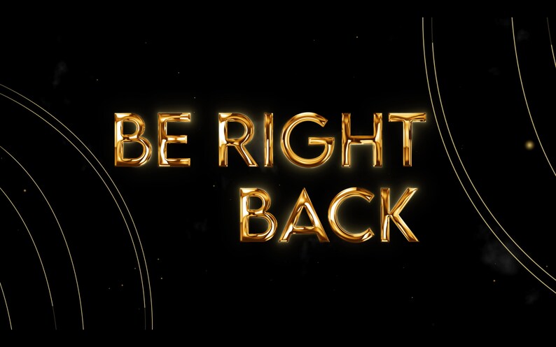 Gold and Black Animated Stream Overlays, Clean Aesthetic Luxury Theme ...